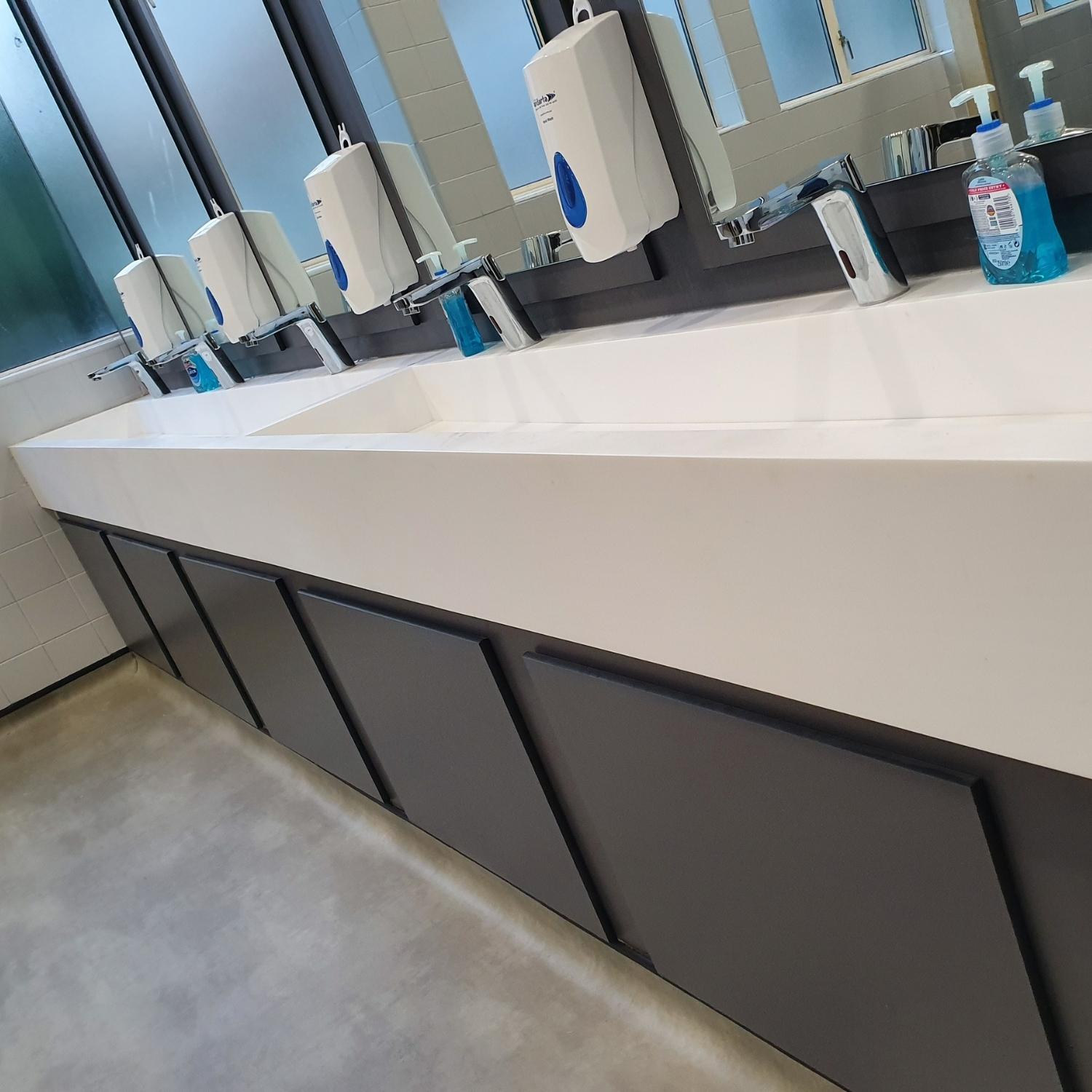 Washroom Installation at Wrexham University - Concept Cubicle Systems