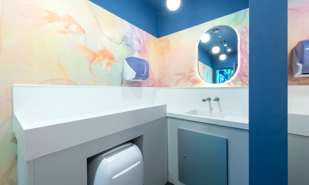 Head Over Heels gets an unapologetically fun washroom upgrade - Concept ...