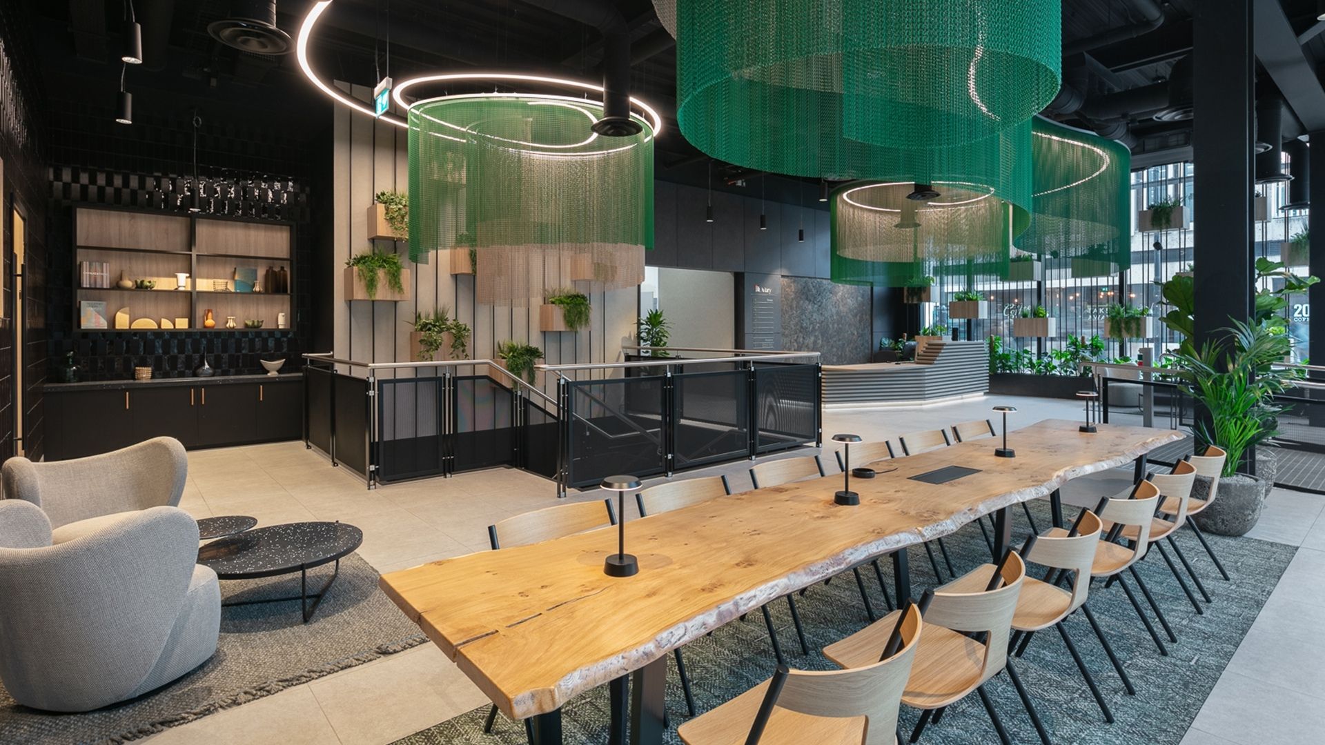 Flush-fronted washroom design for a landmark sustainable workspace ...